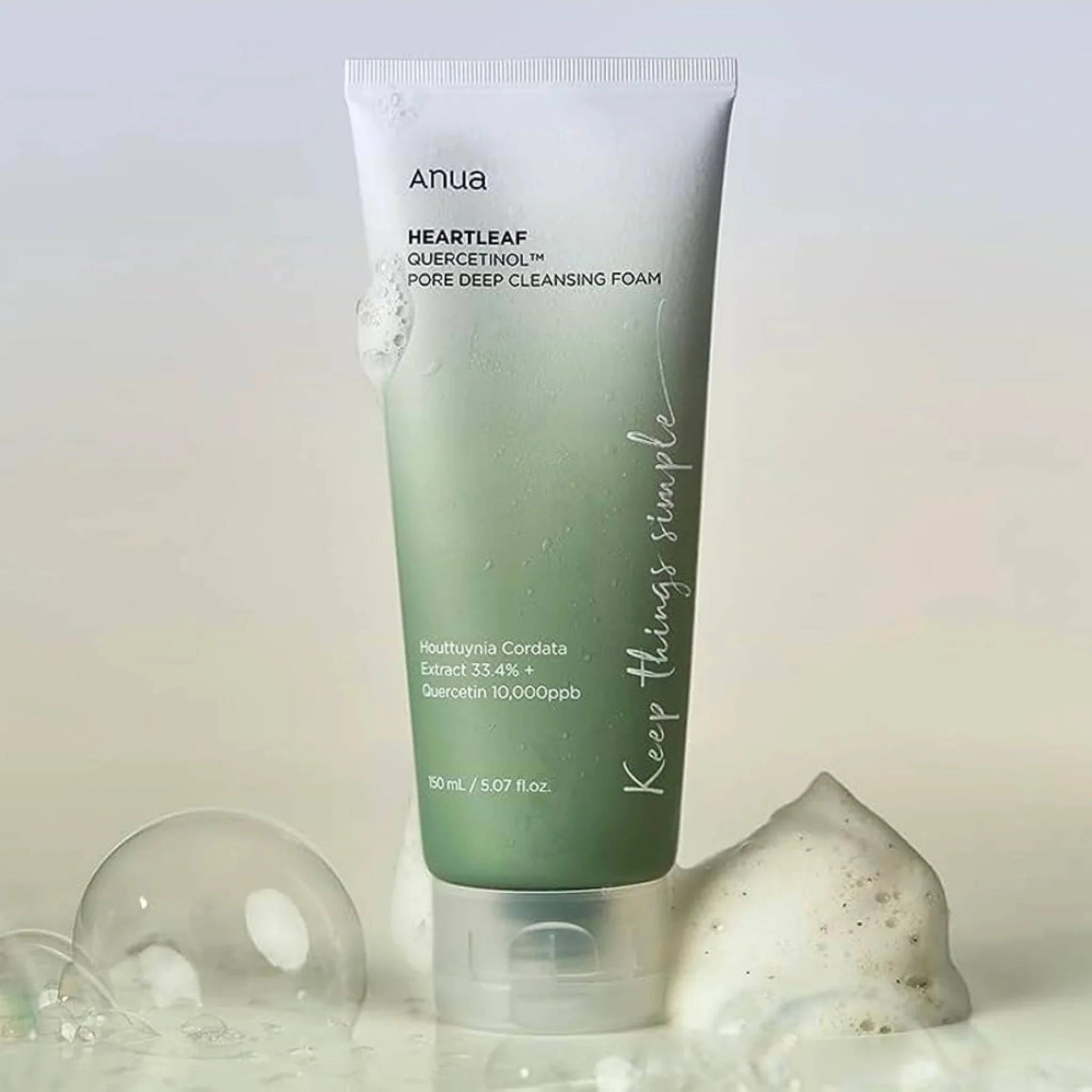 ANUA Heartleaf Quercetinol Pore Deep Cleansing Foam 150mL | Kbeauty Canada