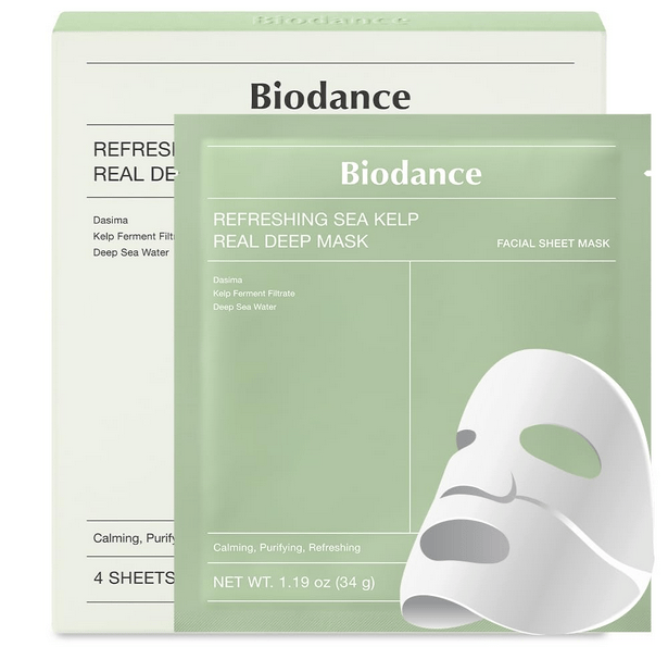 BIODANCE Refreshing Sea Kelp Real Deep Mask 34g (Green) (1ea) | Kbeauty ...